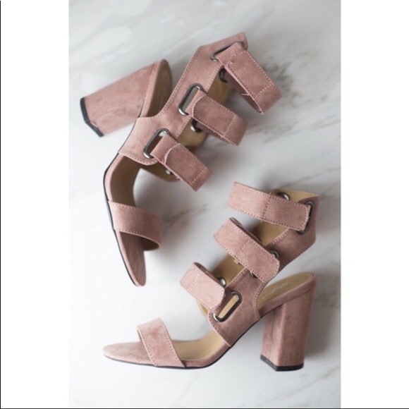 Shoes | Mauve Strappy Sandal Heel Shoe | Poshmark